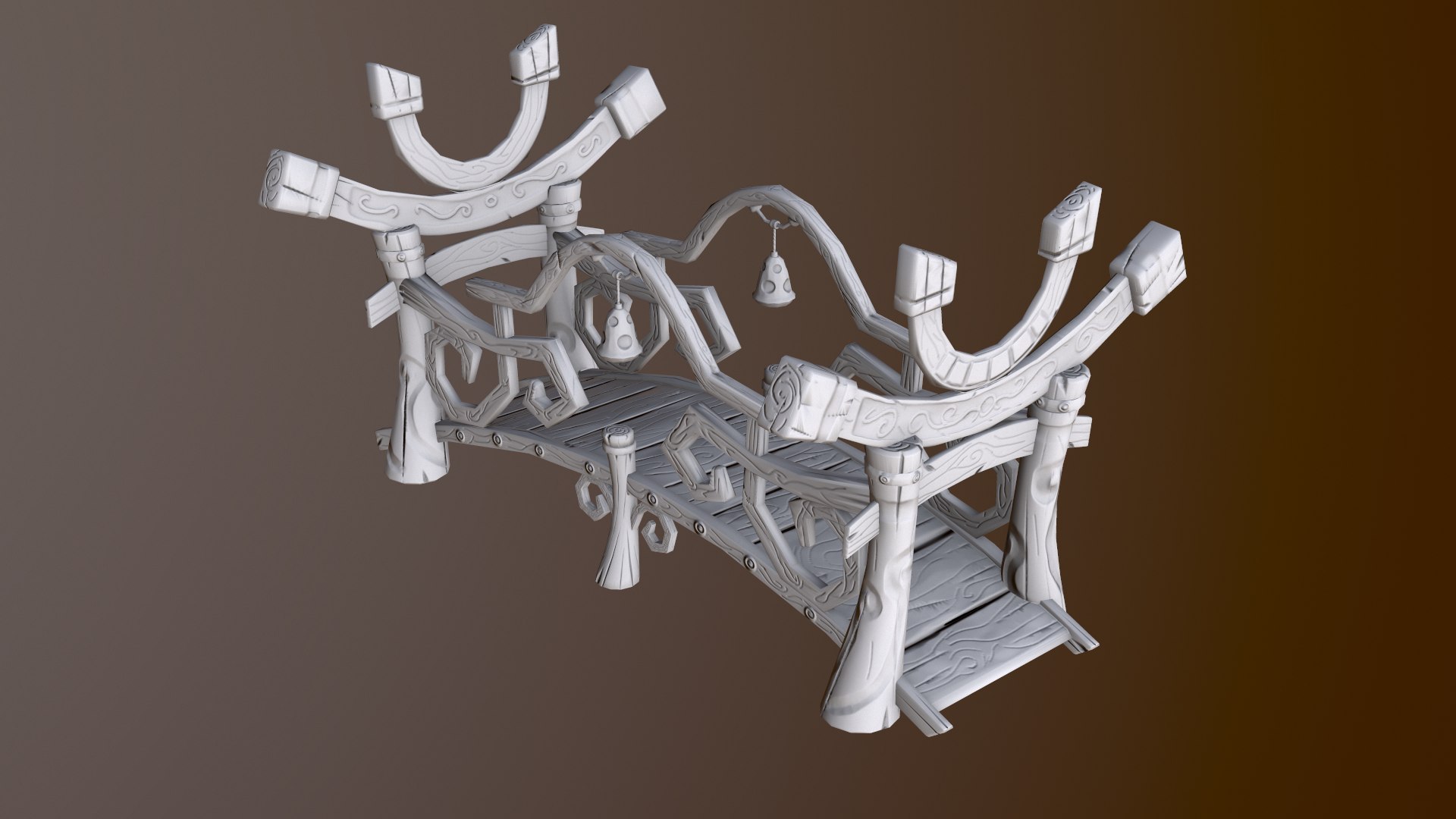 3D Hand Painted Bridge - TurboSquid 1527602
