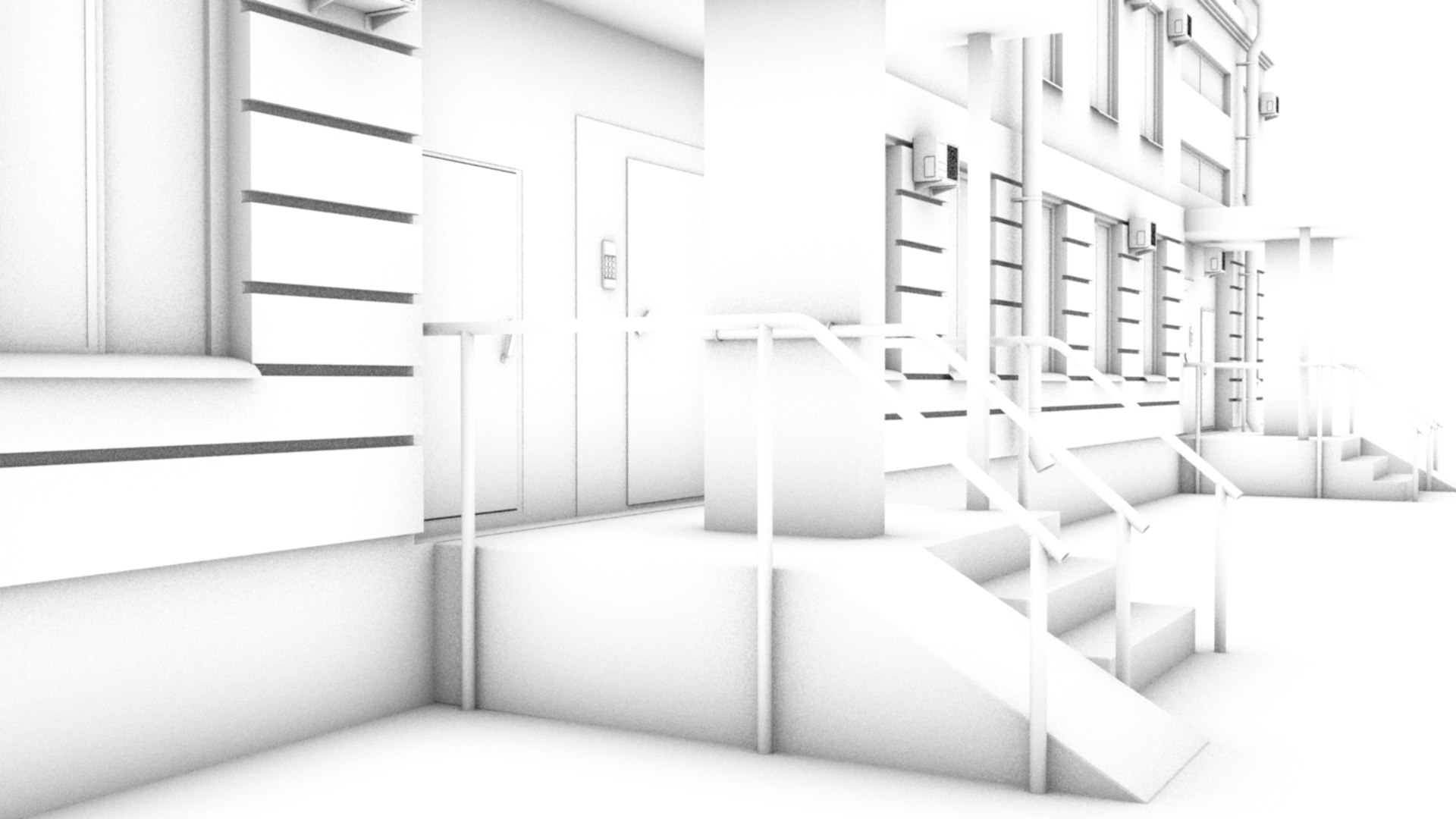 Loft Building 3d Model