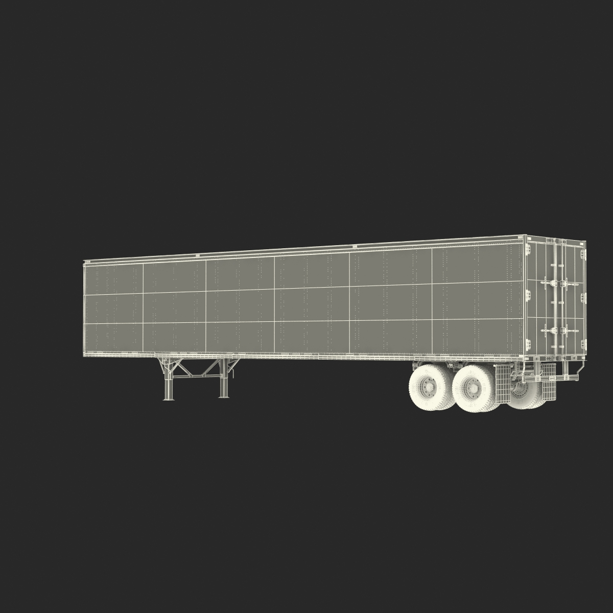 3d model of semi trailer
