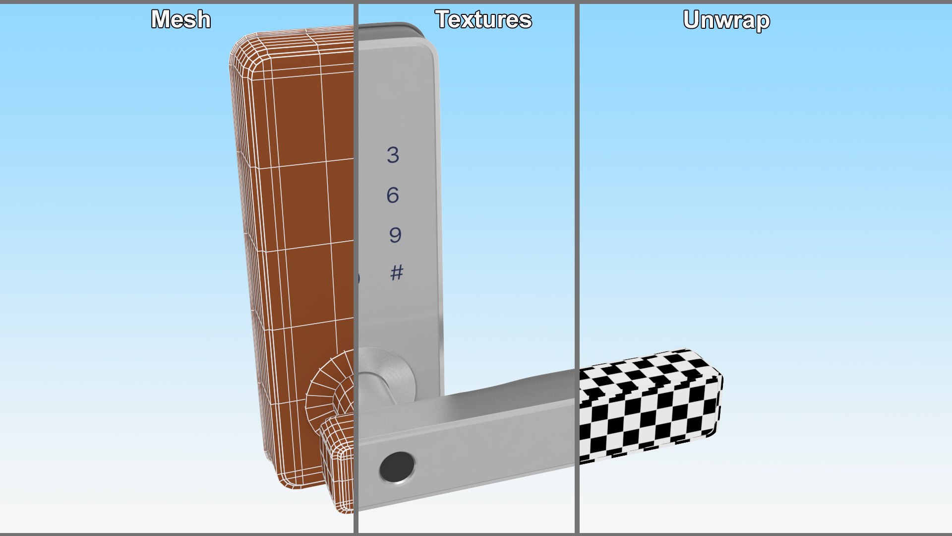 Fingerprint Smart Door Lock 3D - TurboSquid 1922172