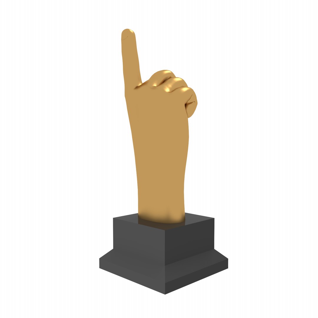 Trophy Award Hand 3D Model - TurboSquid 1627960