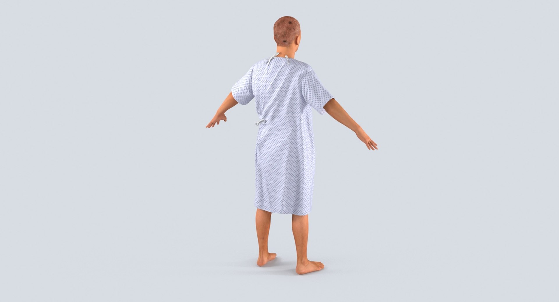 3d Model Rigged Hospital Patient