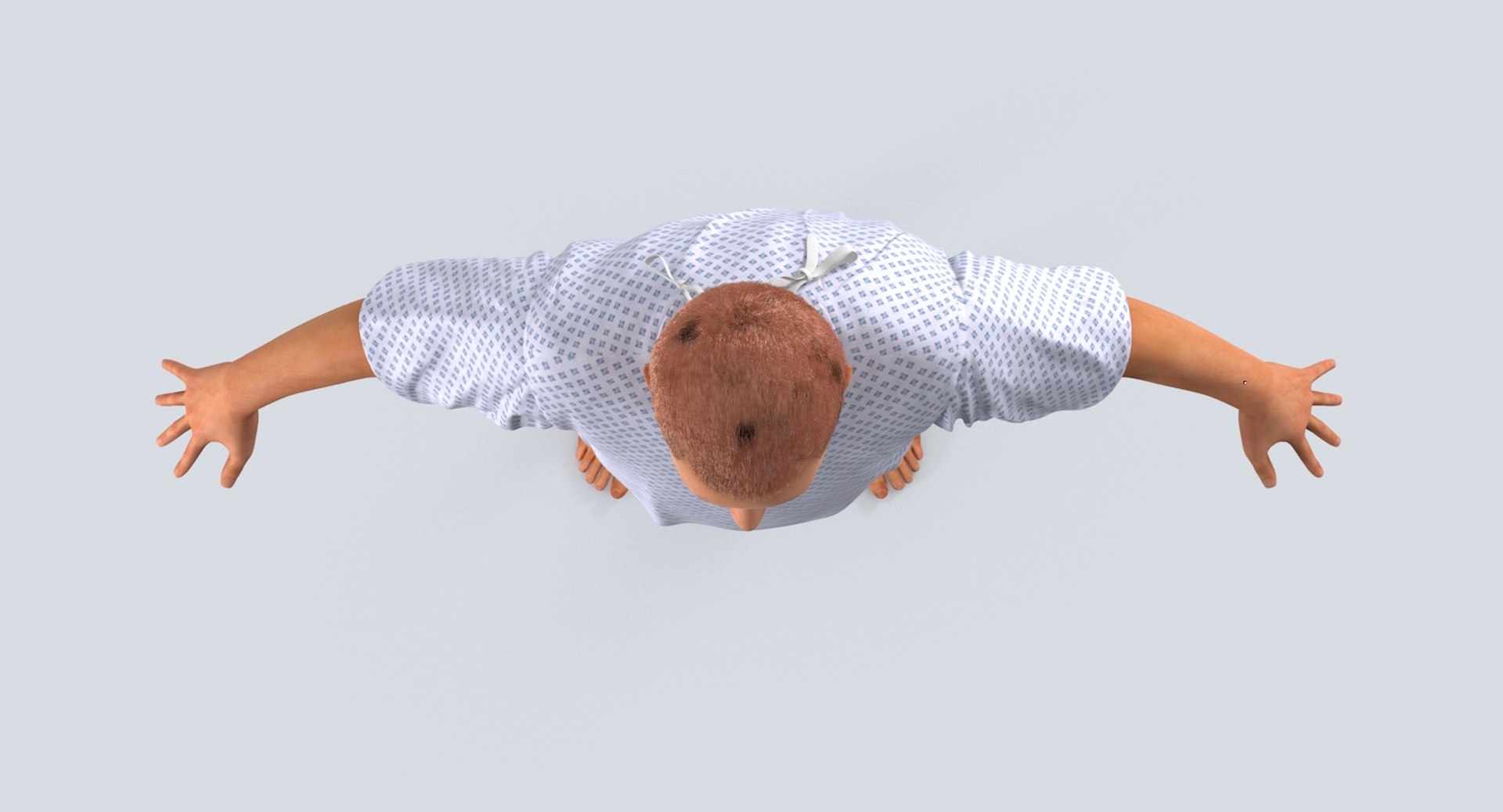 3d Model Rigged Hospital Patient