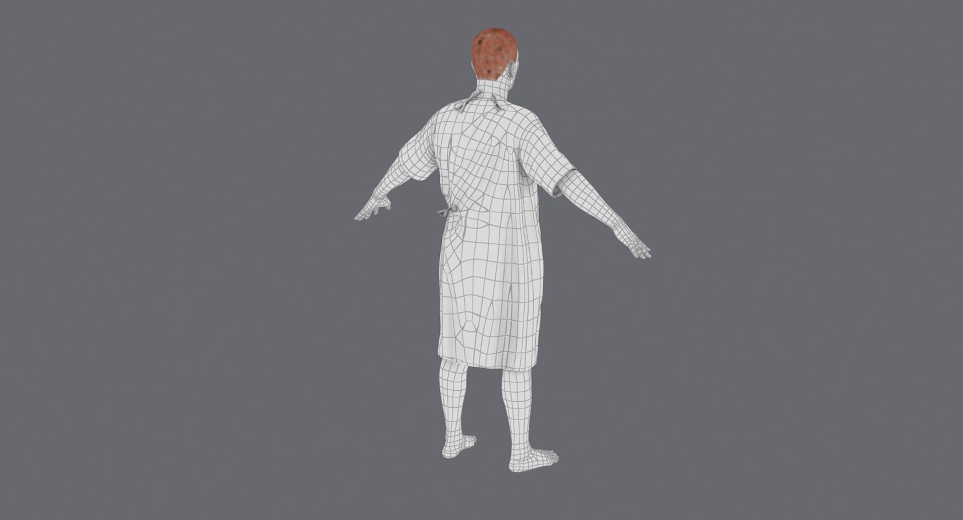 3d Model Rigged Hospital Patient