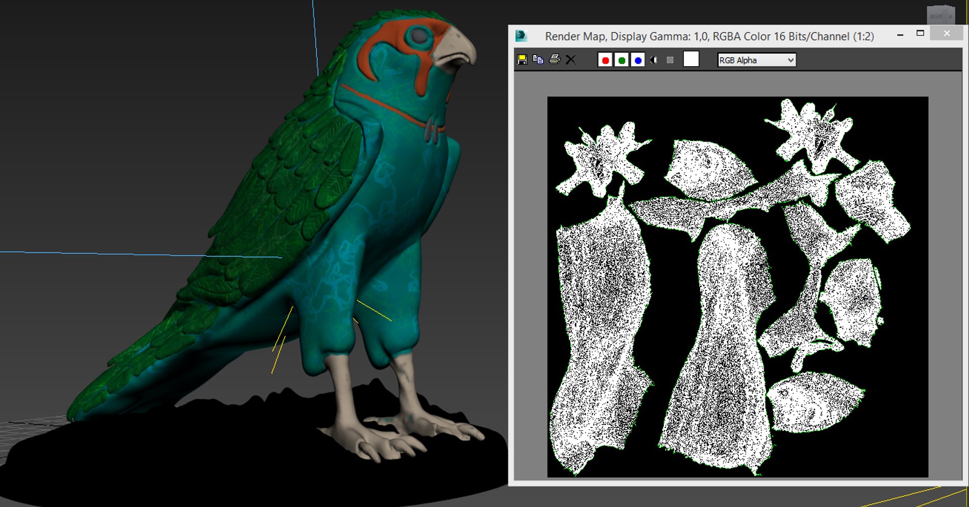 falcon statue 3d x