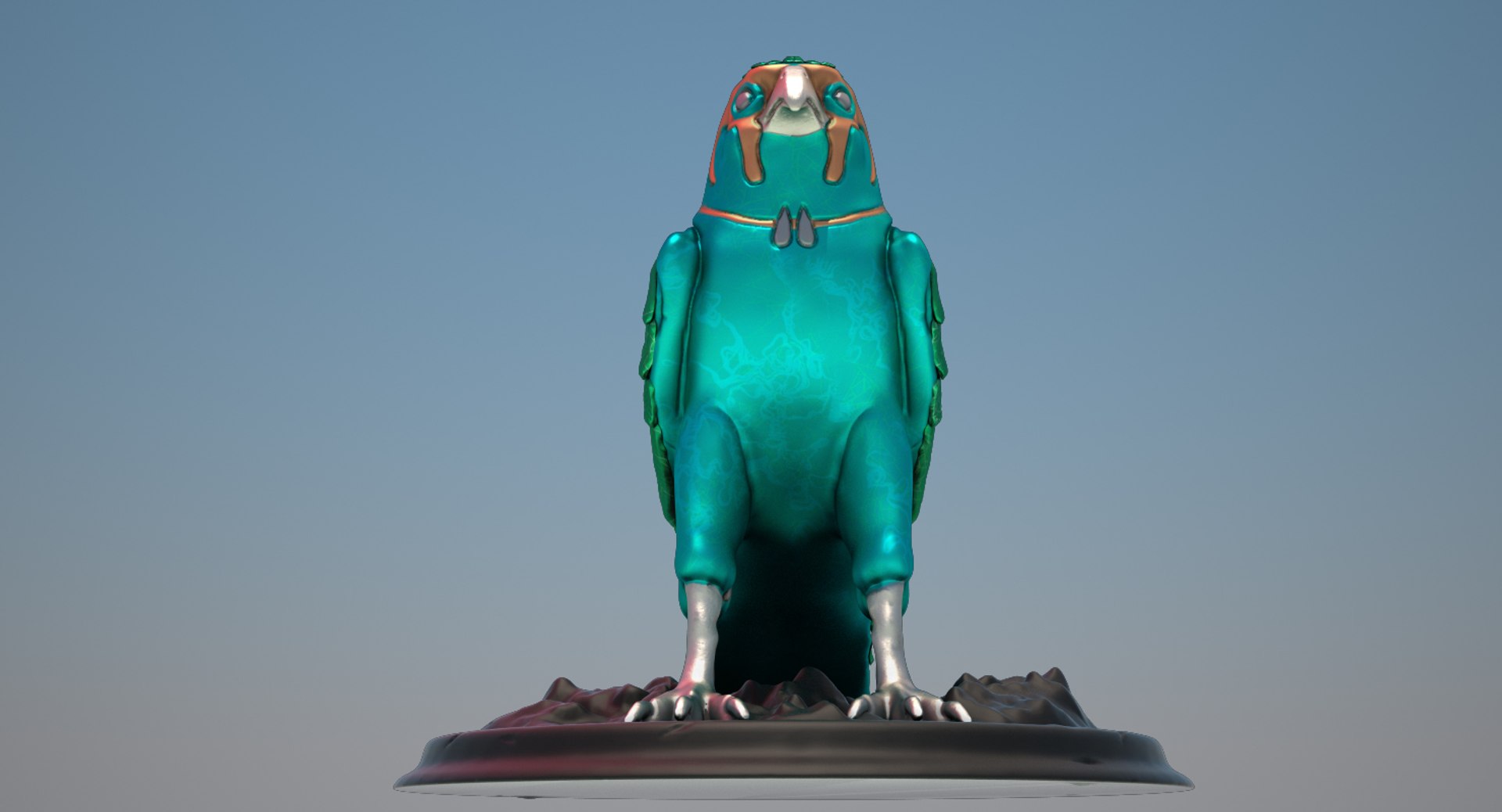 Blue Falcon Statue