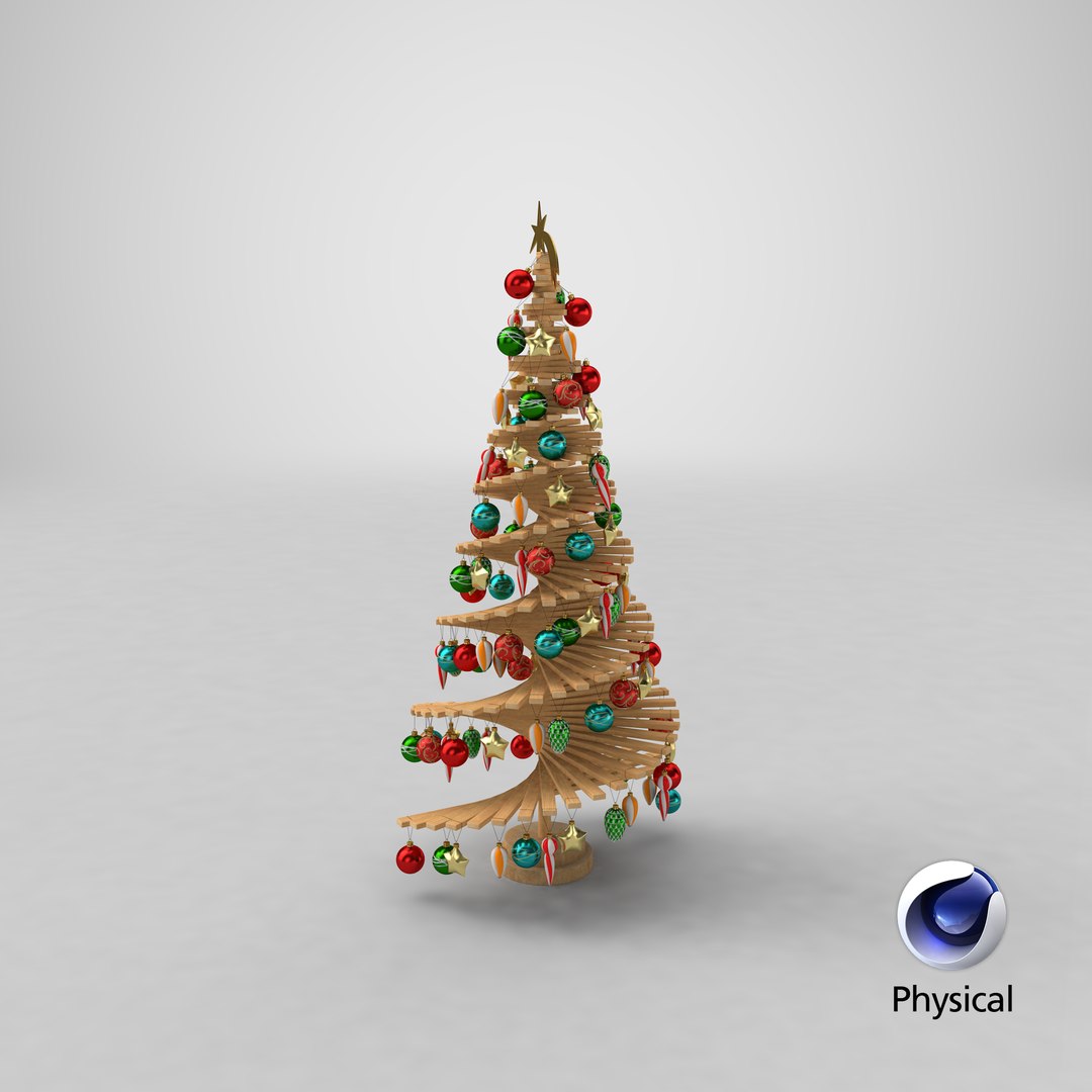 3D Wooden Christmas Tree V8 - TurboSquid 1990871