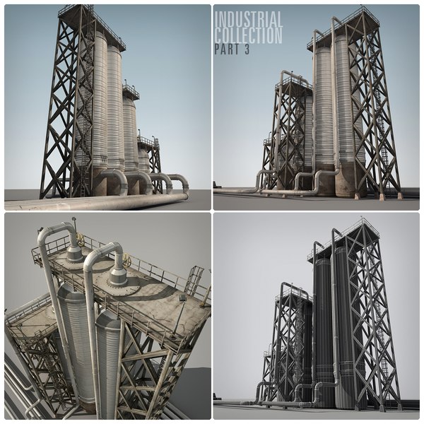 3d model refinery industrial