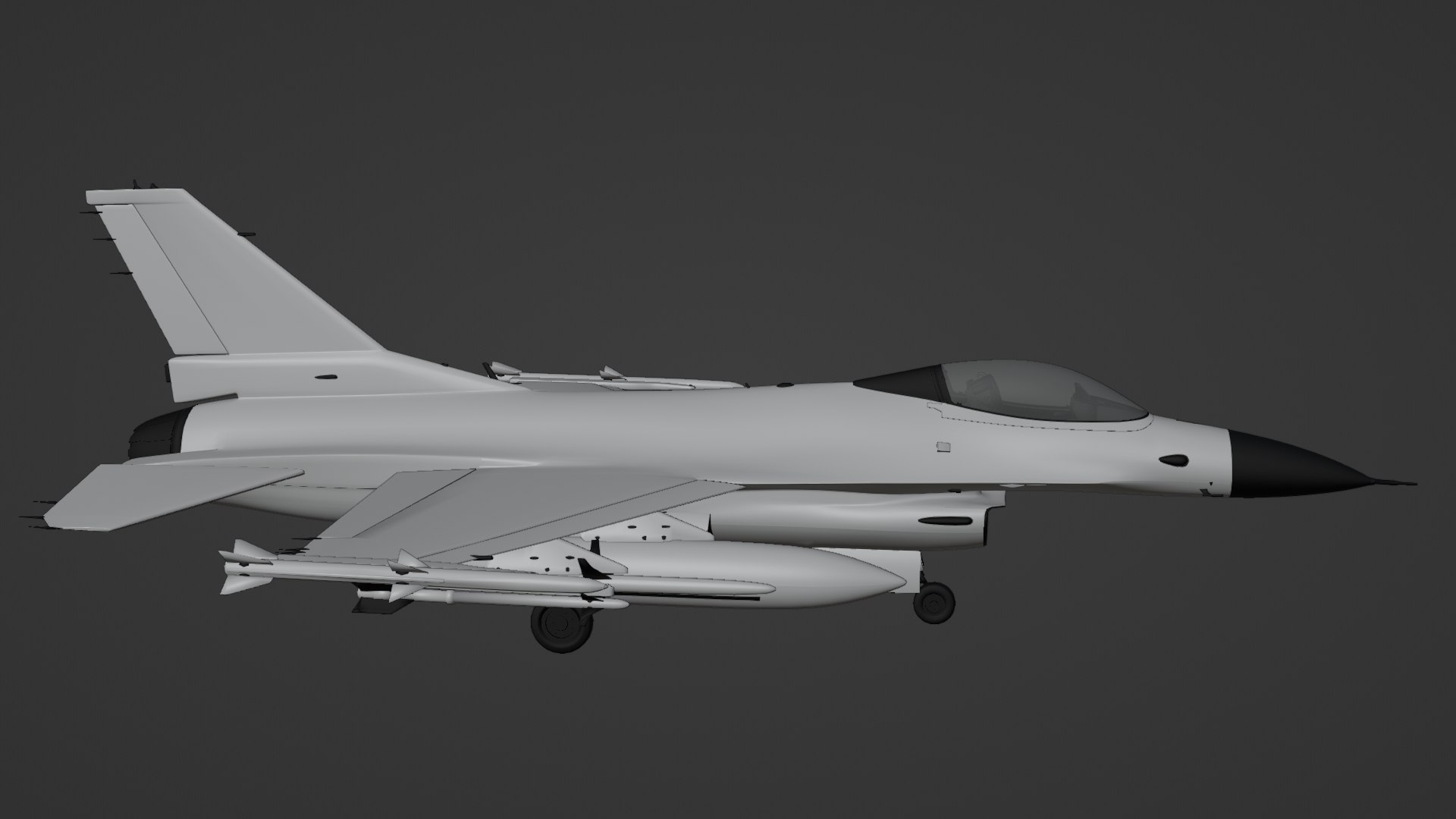 3D model F-16 Fighter Airplane - TurboSquid 2119627