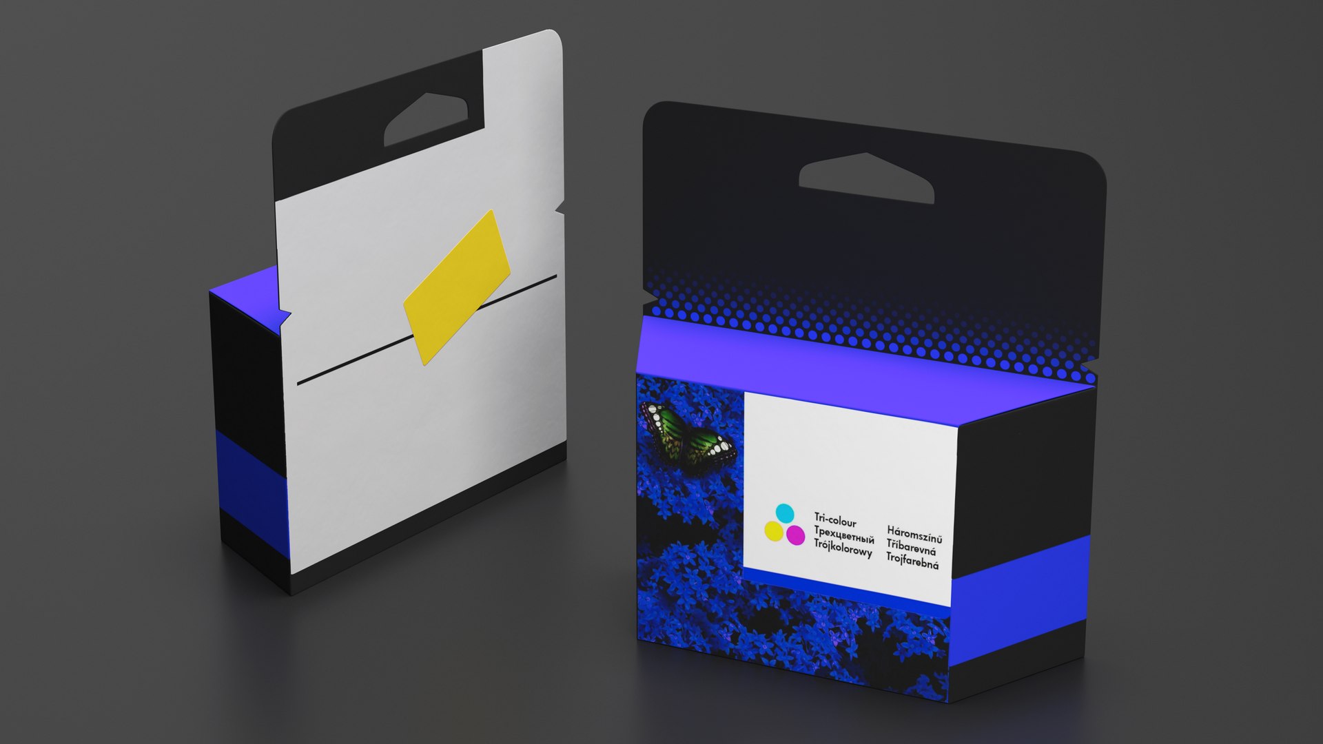 Printer Cartridge Tricolor Box Model - TurboSquid 2156927