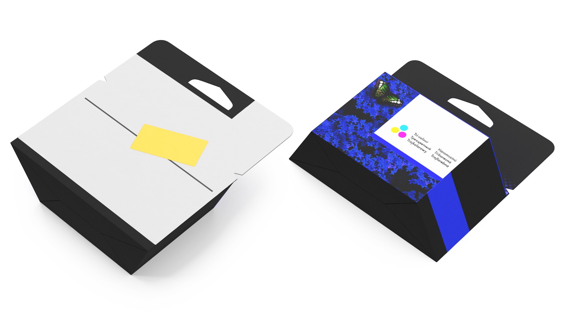 Printer Cartridge Tricolor Box Model - TurboSquid 2156927