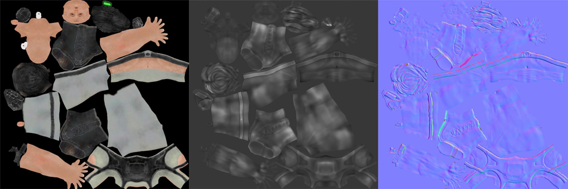 female soldier rigged character 3d model