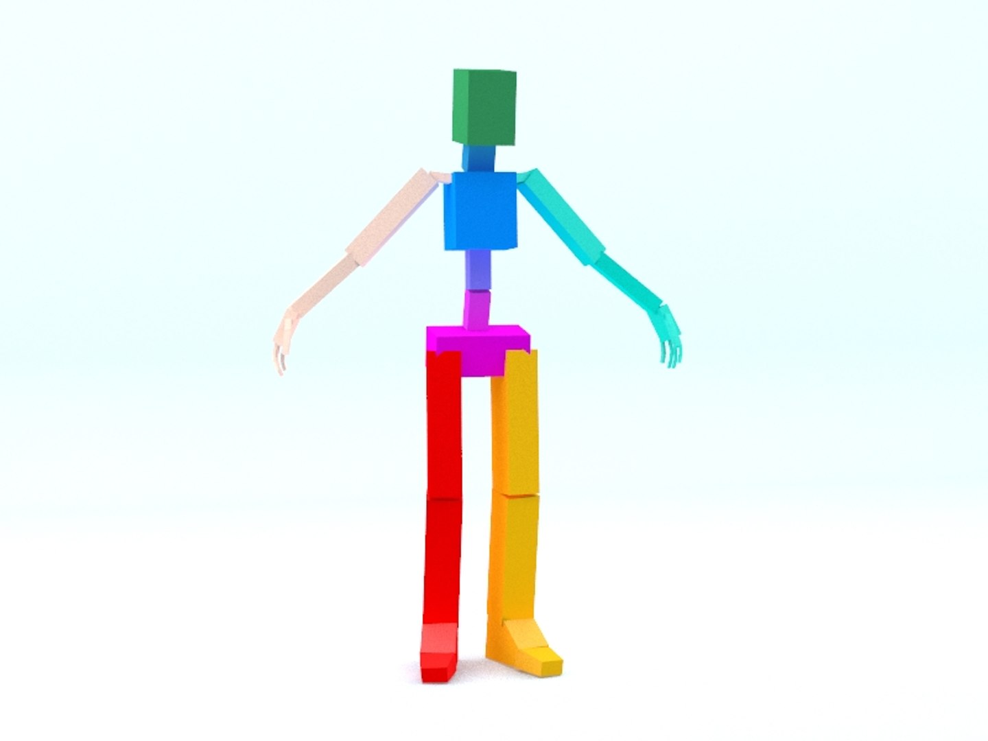 female soldier rigged character 3d model