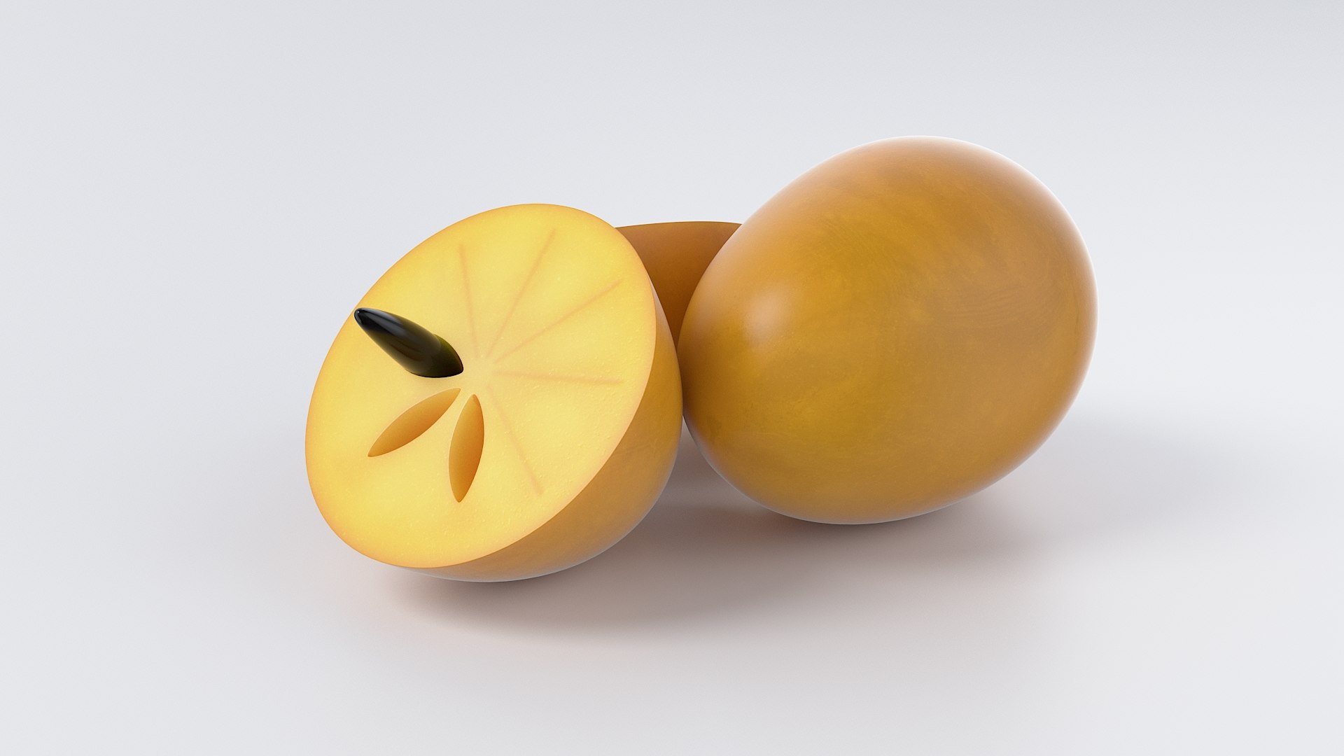 Cartoon Sapodilla 3D Model - TurboSquid 2092914