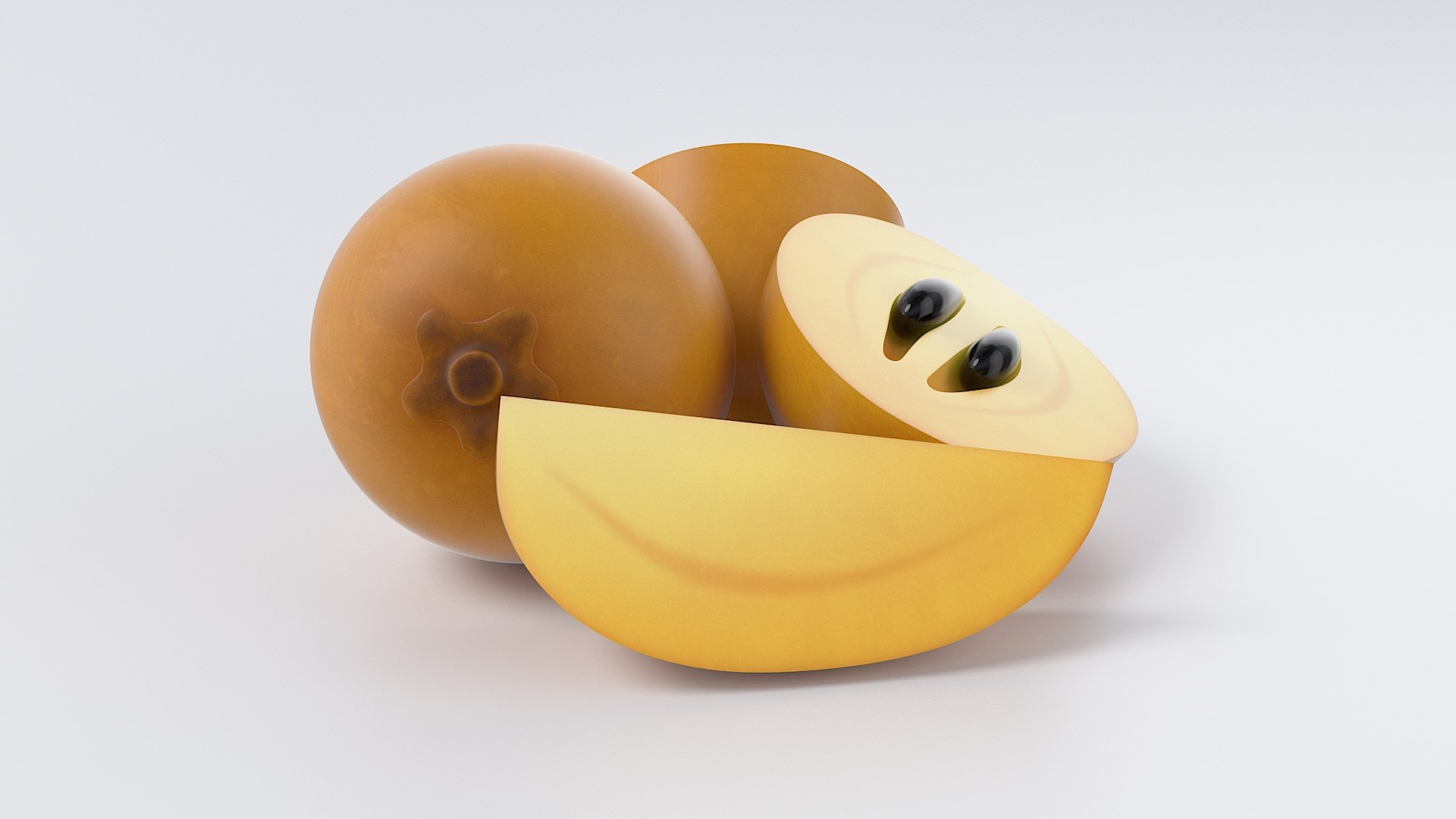 Cartoon Sapodilla 3D Model - TurboSquid 2092914