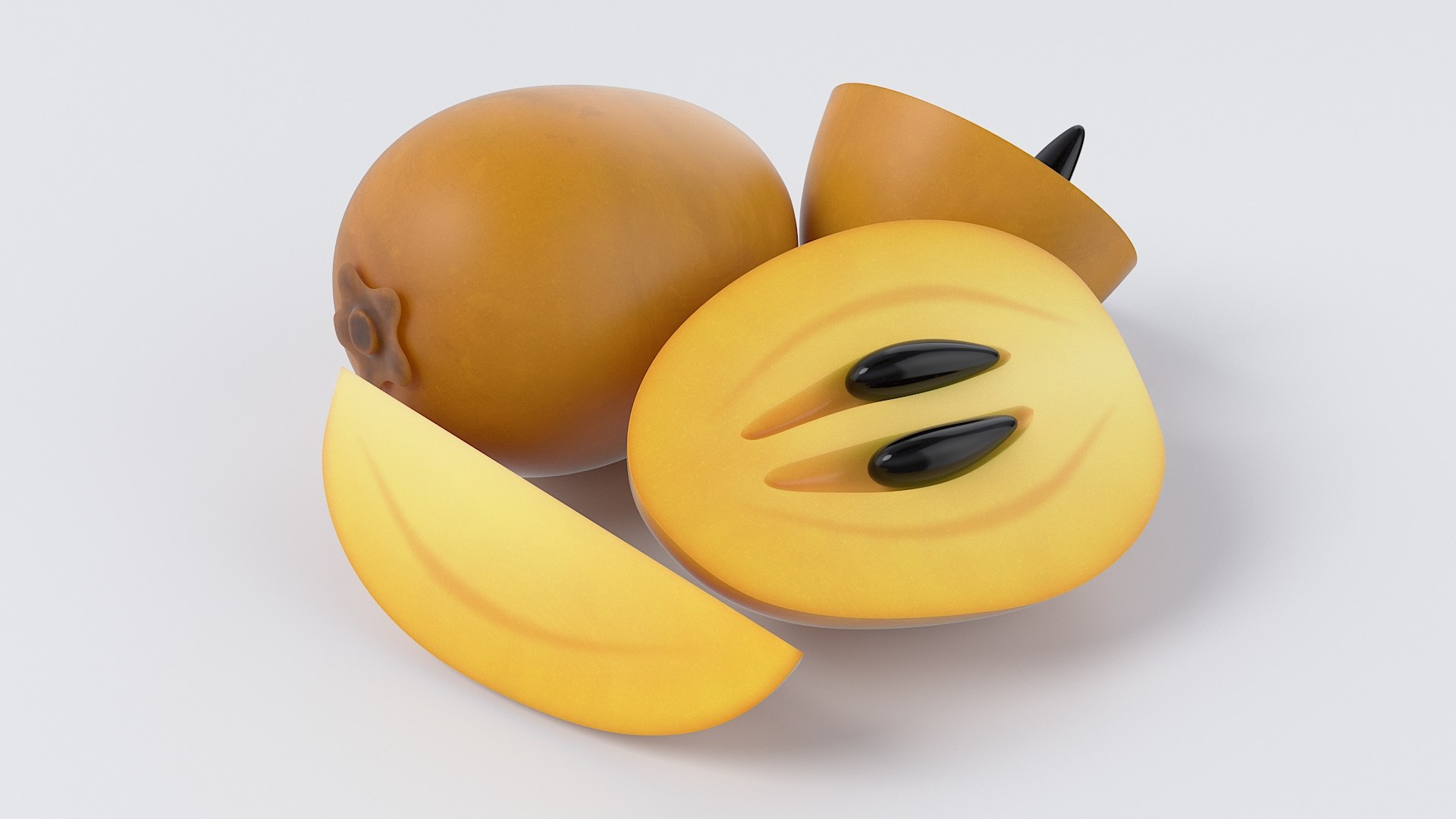 Cartoon Sapodilla 3D Model - TurboSquid 2092914