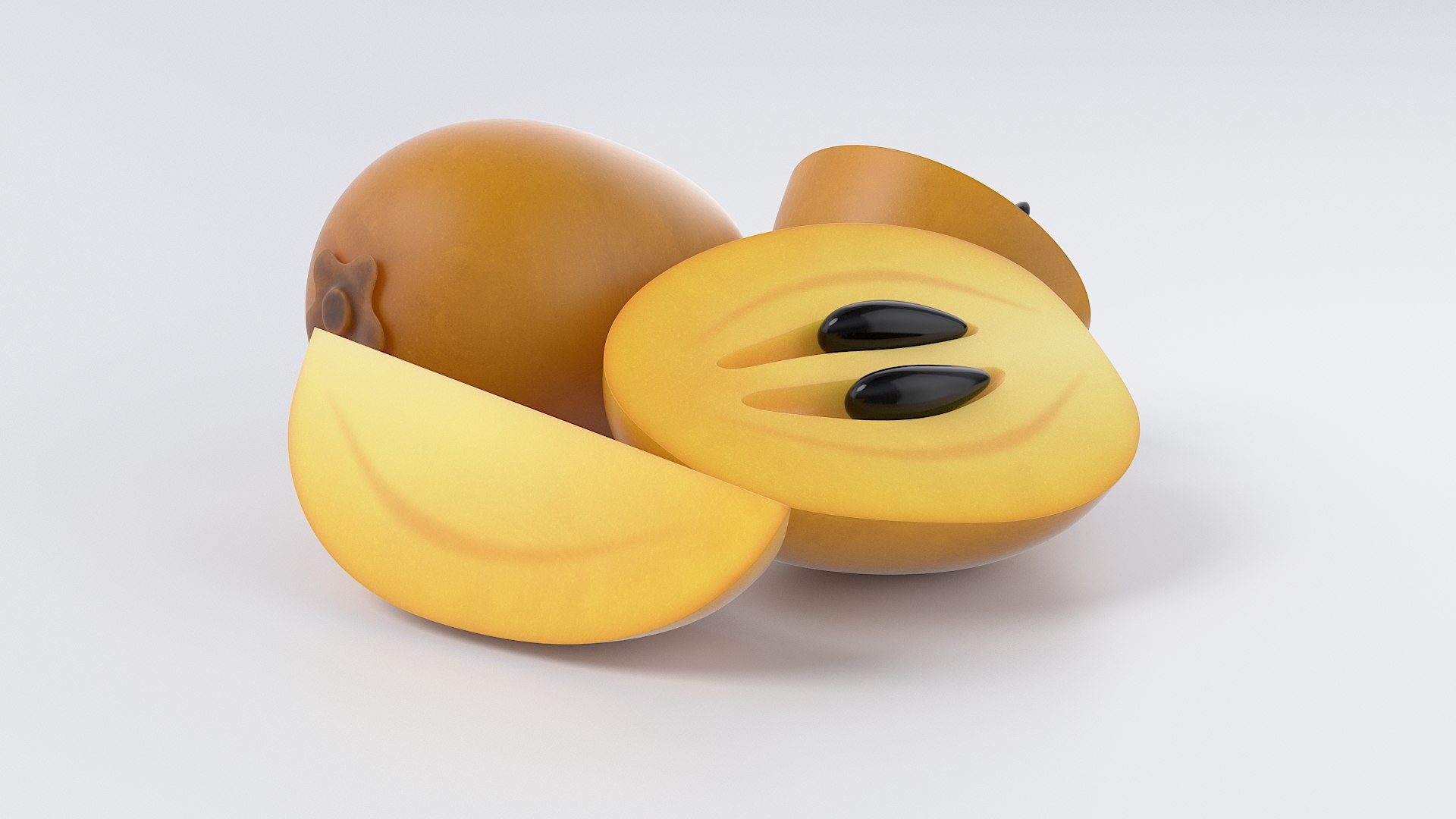 Cartoon Sapodilla 3D Model - TurboSquid 2092914