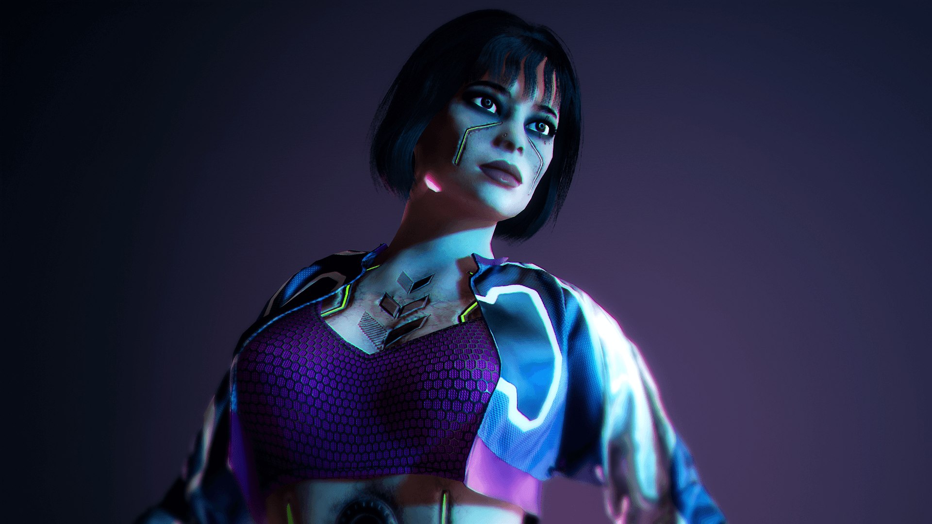 Azura Cyber Girl Constructor OBJ 3D Model - TurboSquid 1827666