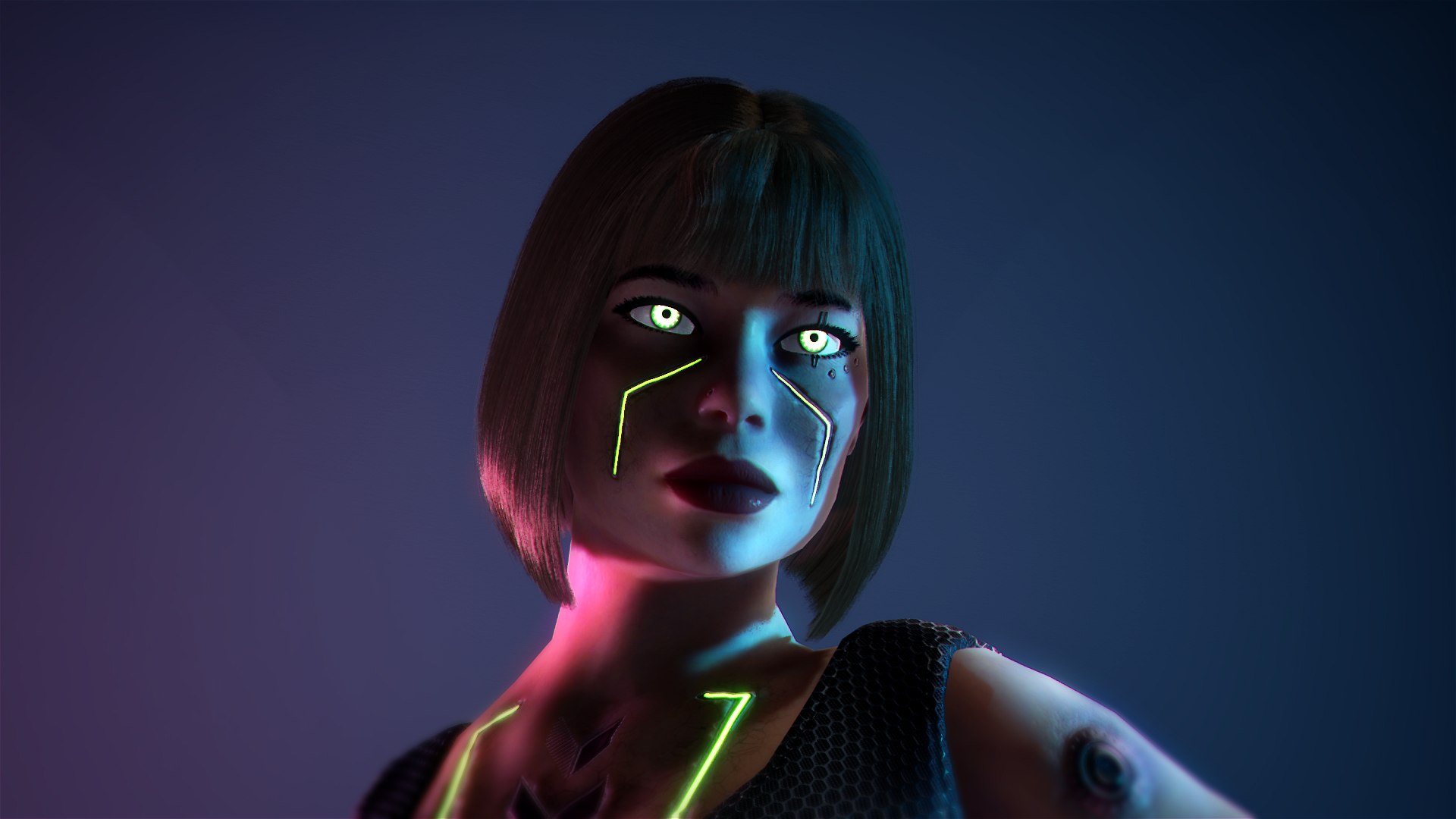 Azura Cyber Girl Constructor OBJ 3D Model - TurboSquid 1827666