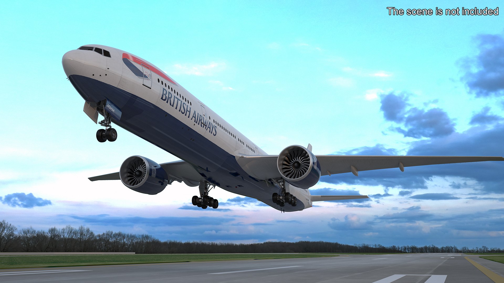3D Boeing 777 British Airways Rigged - TurboSquid 2346637