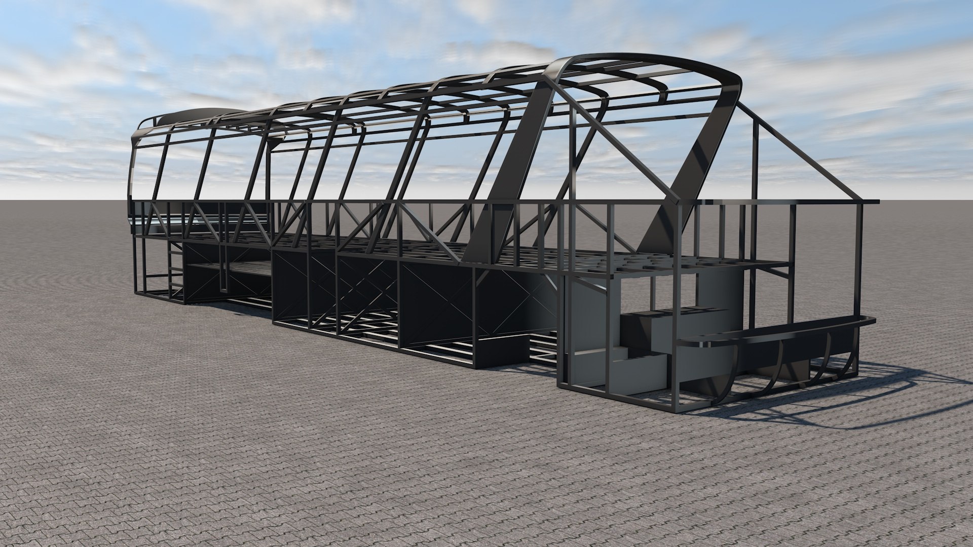 Mercedes Bus Skeleton 3d Max