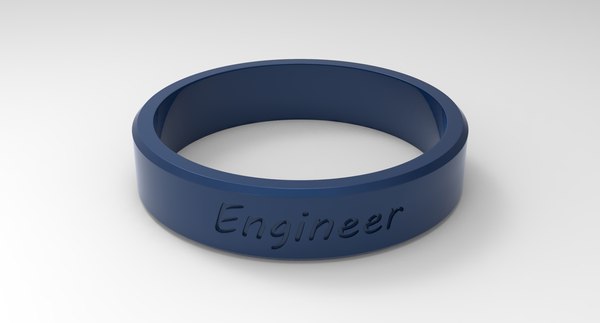 3D Engineer Ring Blue - TurboSquid 1868430