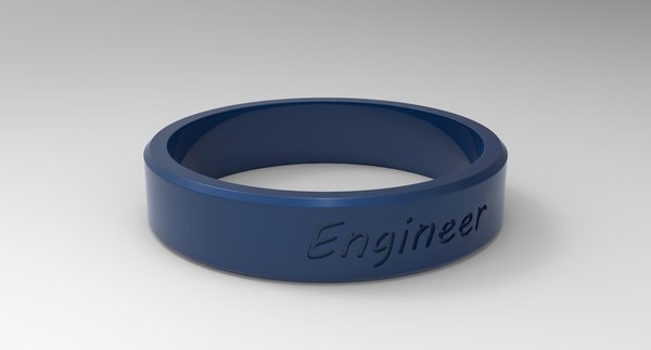 3D Engineer Ring Blue - TurboSquid 1868430