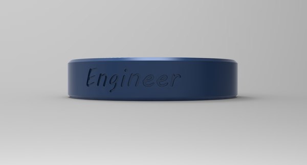 3D Engineer Ring Blue - TurboSquid 1868430