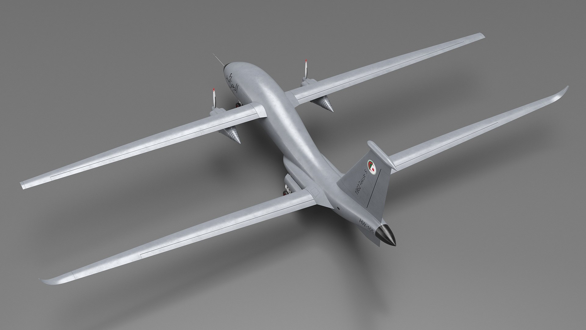 3D Model Yabhon United 40-UAV Grey Color - TurboSquid 2155050