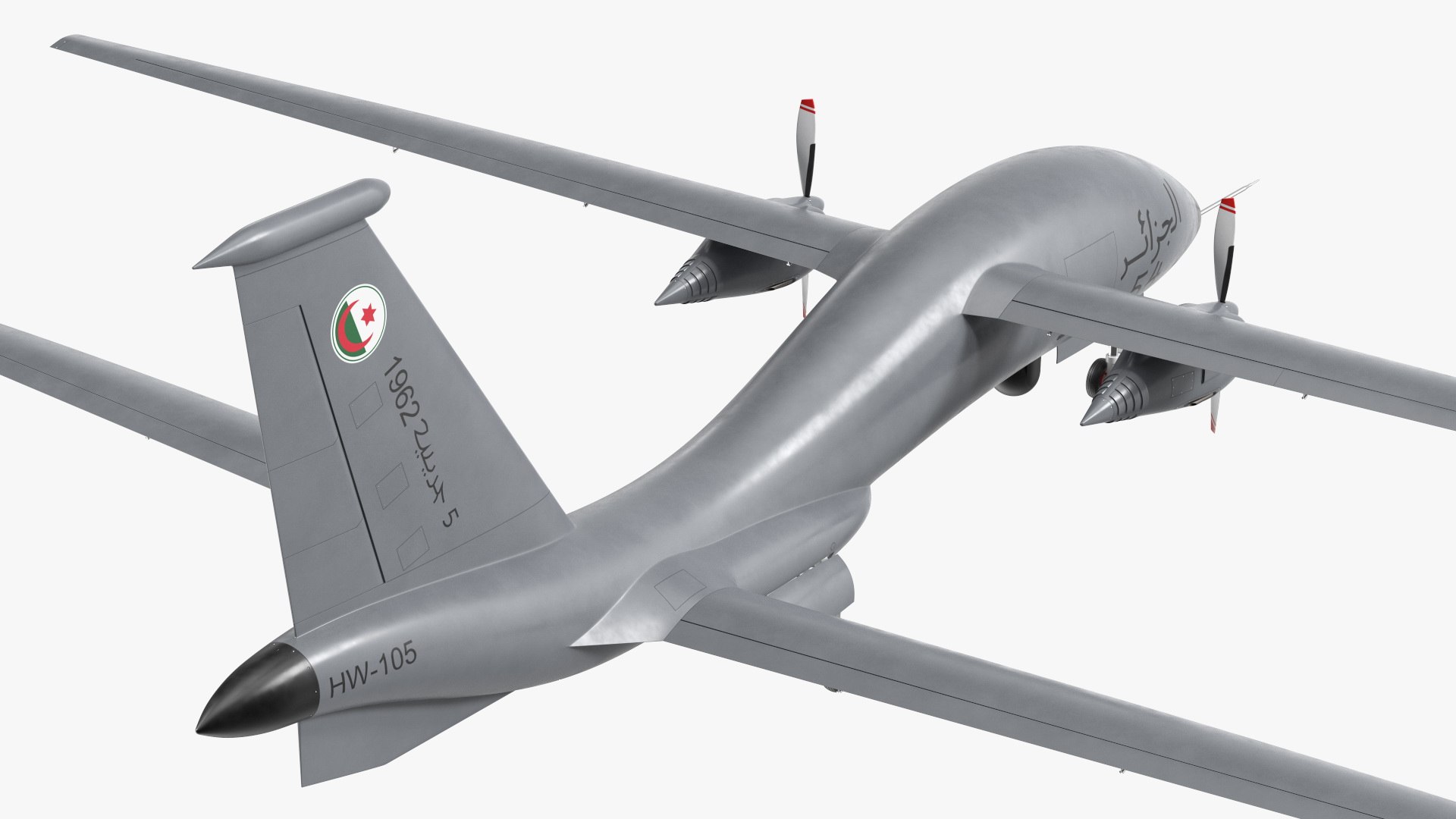 3D Model Yabhon United 40-UAV Grey Color - TurboSquid 2155050