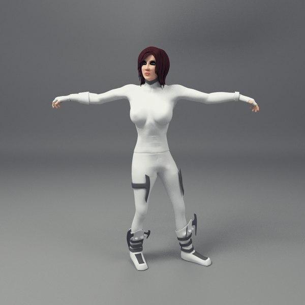 3d model rigged female