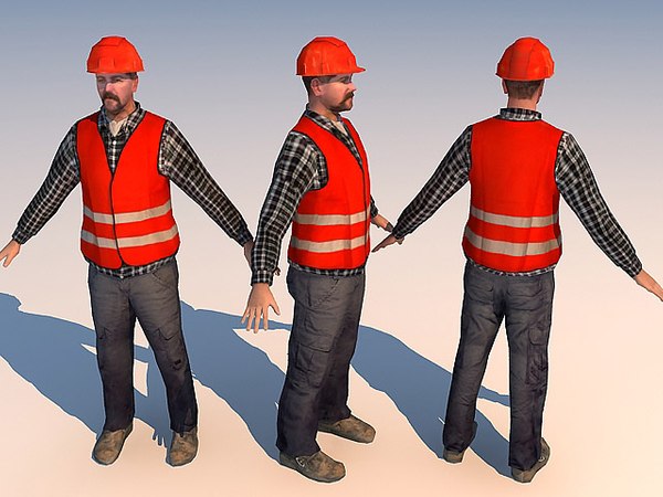 3d model of worker 03