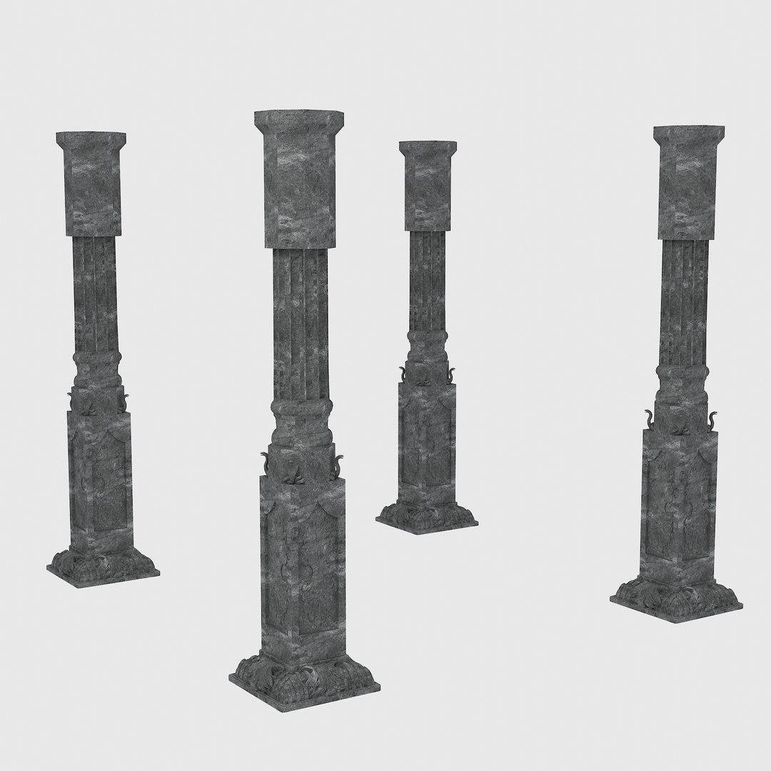 3D Stone Piller - TurboSquid 1448844