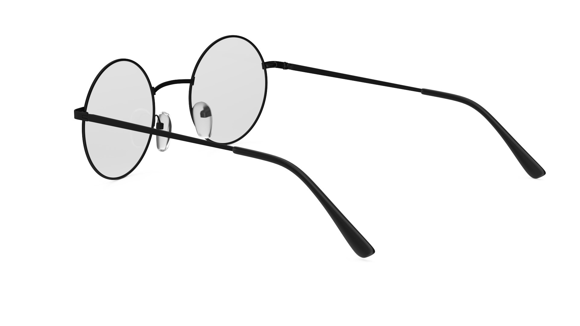 Round Circle Black Frame Glasses 3D Model - TurboSquid 2140337