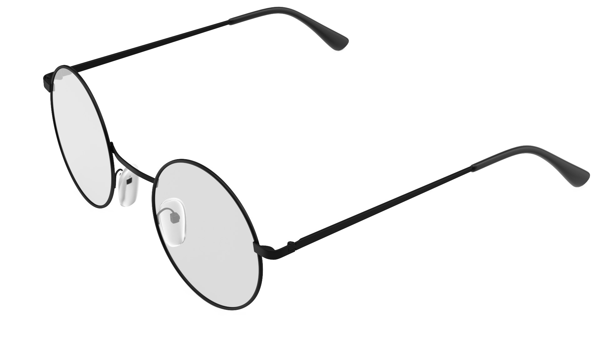 Round Circle Black Frame Glasses 3D Model - TurboSquid 2140337