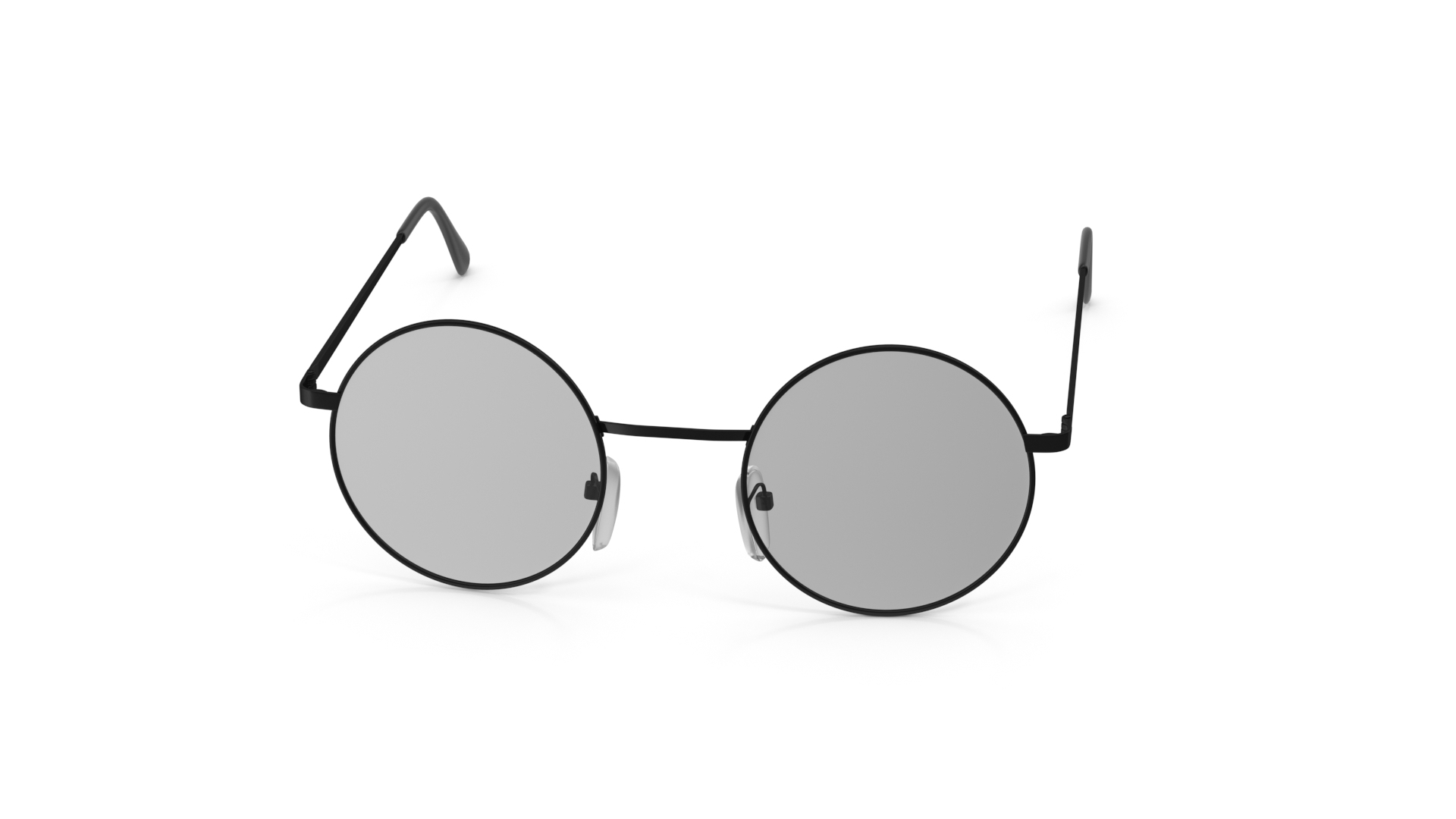 Round Circle Black Frame Glasses 3D Model - TurboSquid 2140337