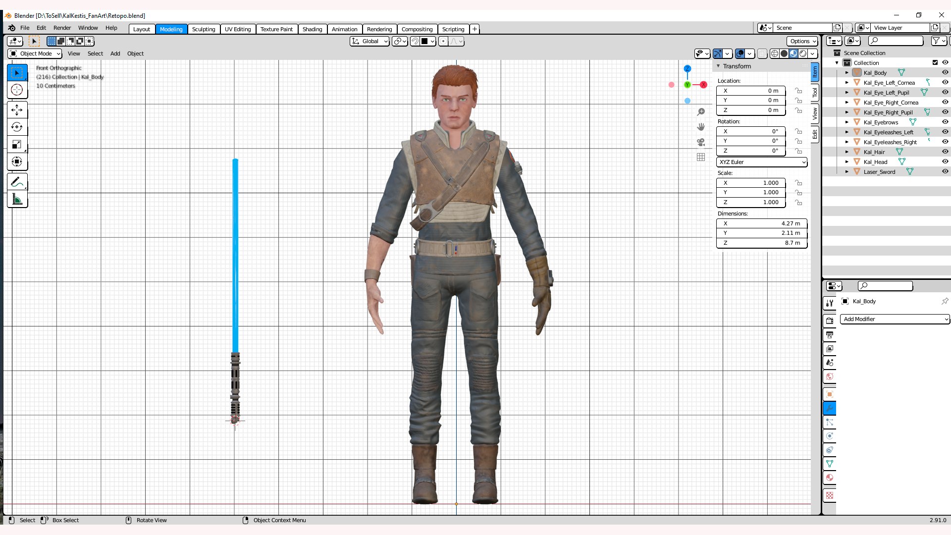Cal Kestis Game Character Ready To Rigg 3d Model Turbosquid 1758786