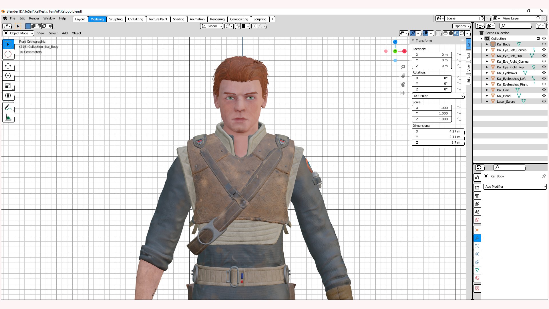 Cal Kestis Game Character -Ready To Rigg 3D Model - TurboSquid 1758786