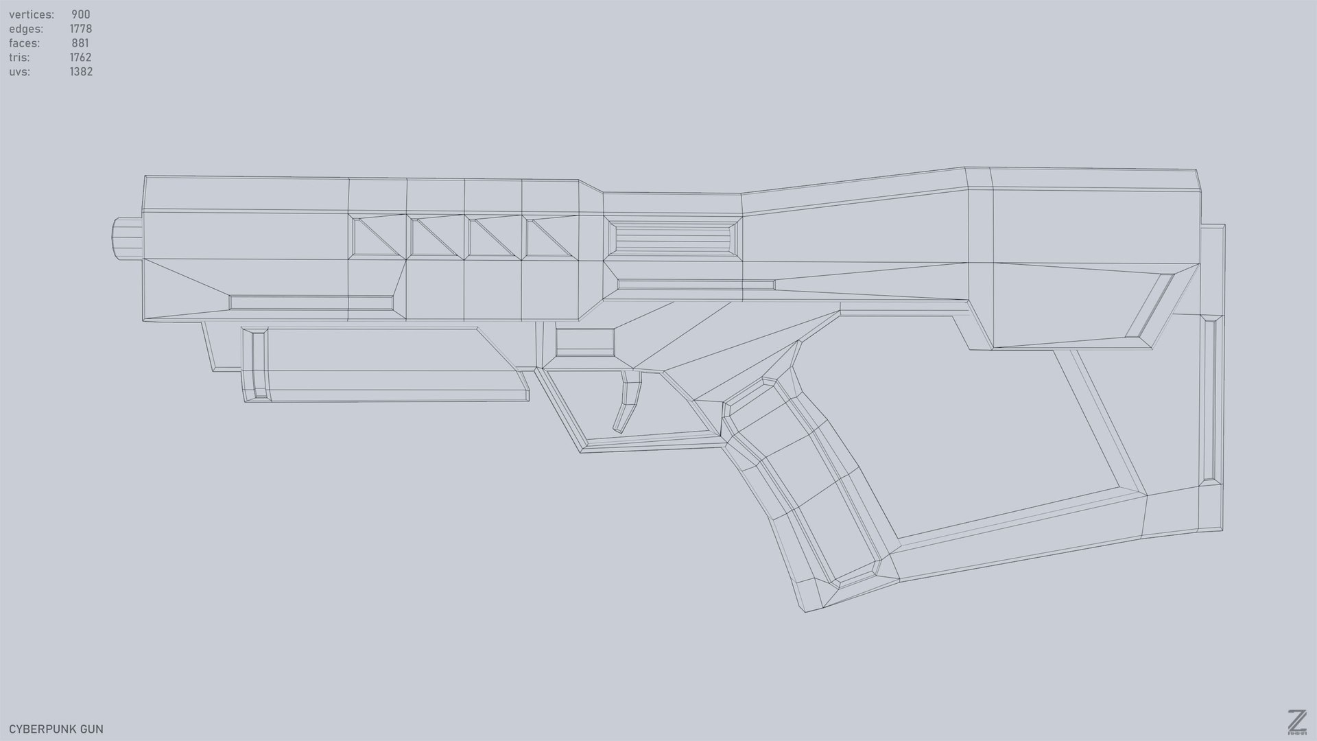 Cyberpunk Gun Collection Model - TurboSquid 2384034