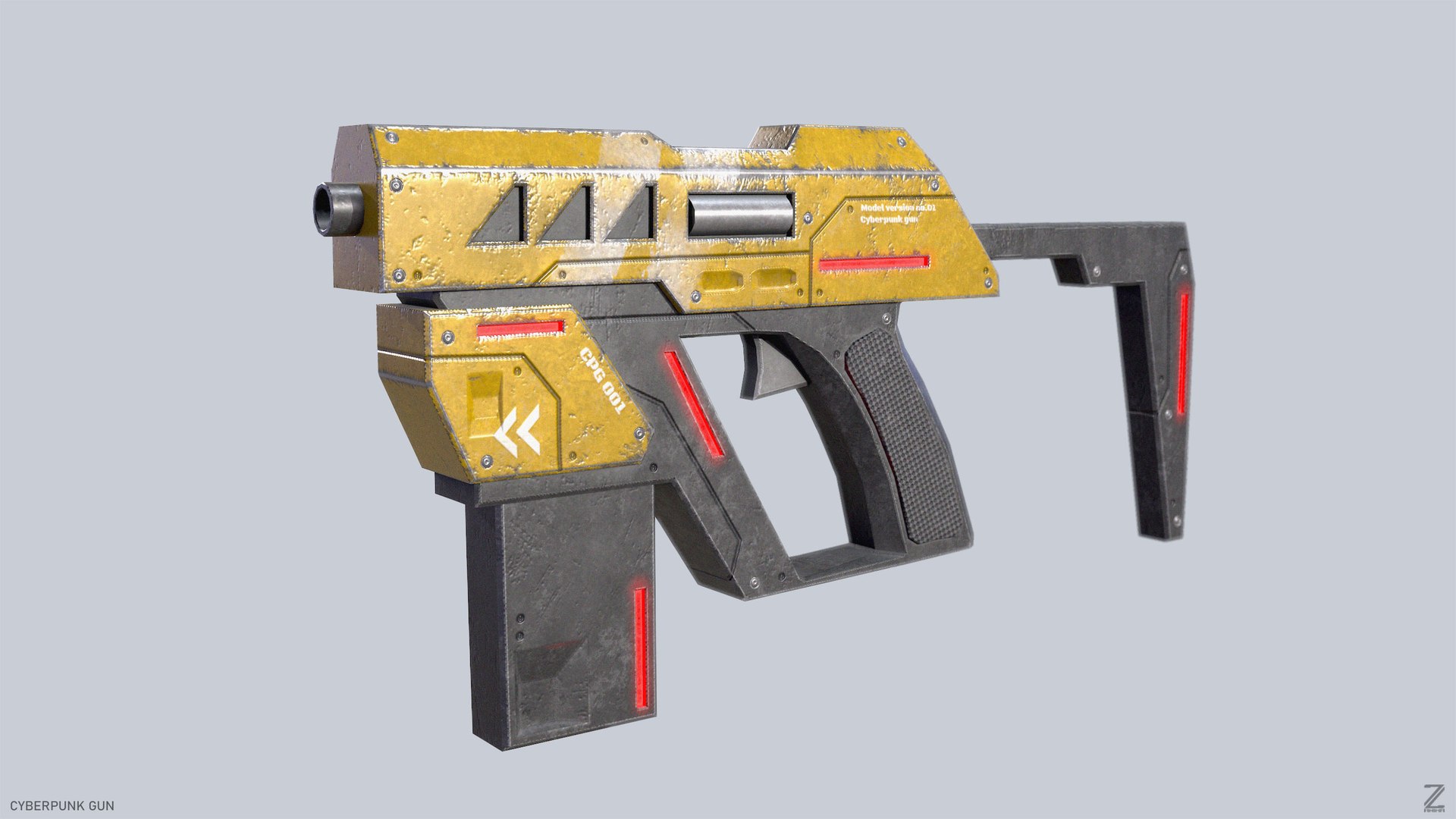 Cyberpunk Gun Collection Model - TurboSquid 2384034