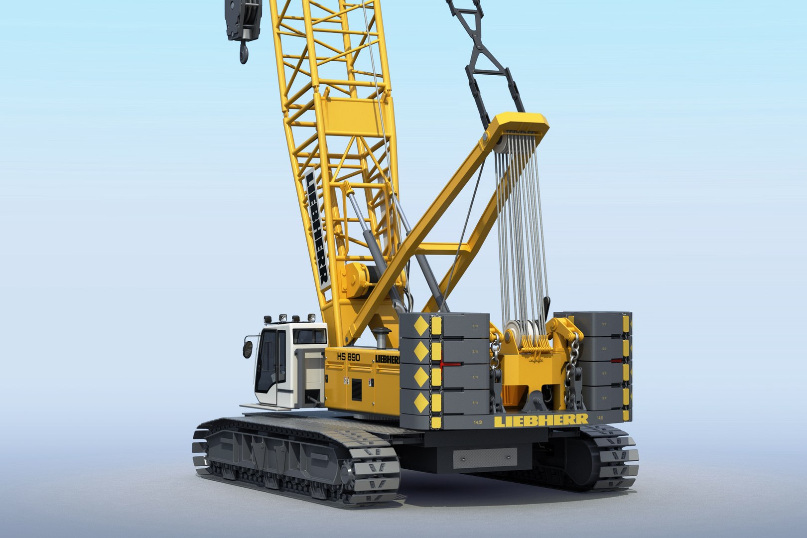 Crawler crane liebherr hs 3D - TurboSquid 1243600