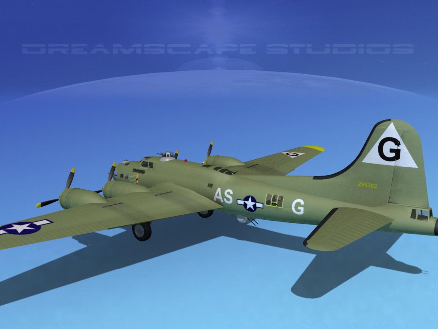 3d B-17 Boeing Flying Fortress Model