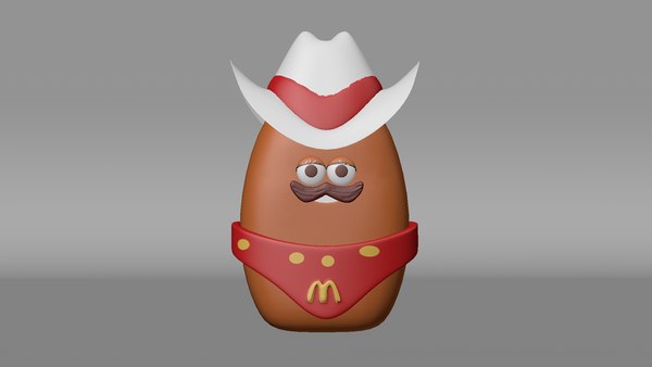 Free 3D Cowboy Nugget model - TurboSquid 1912197
