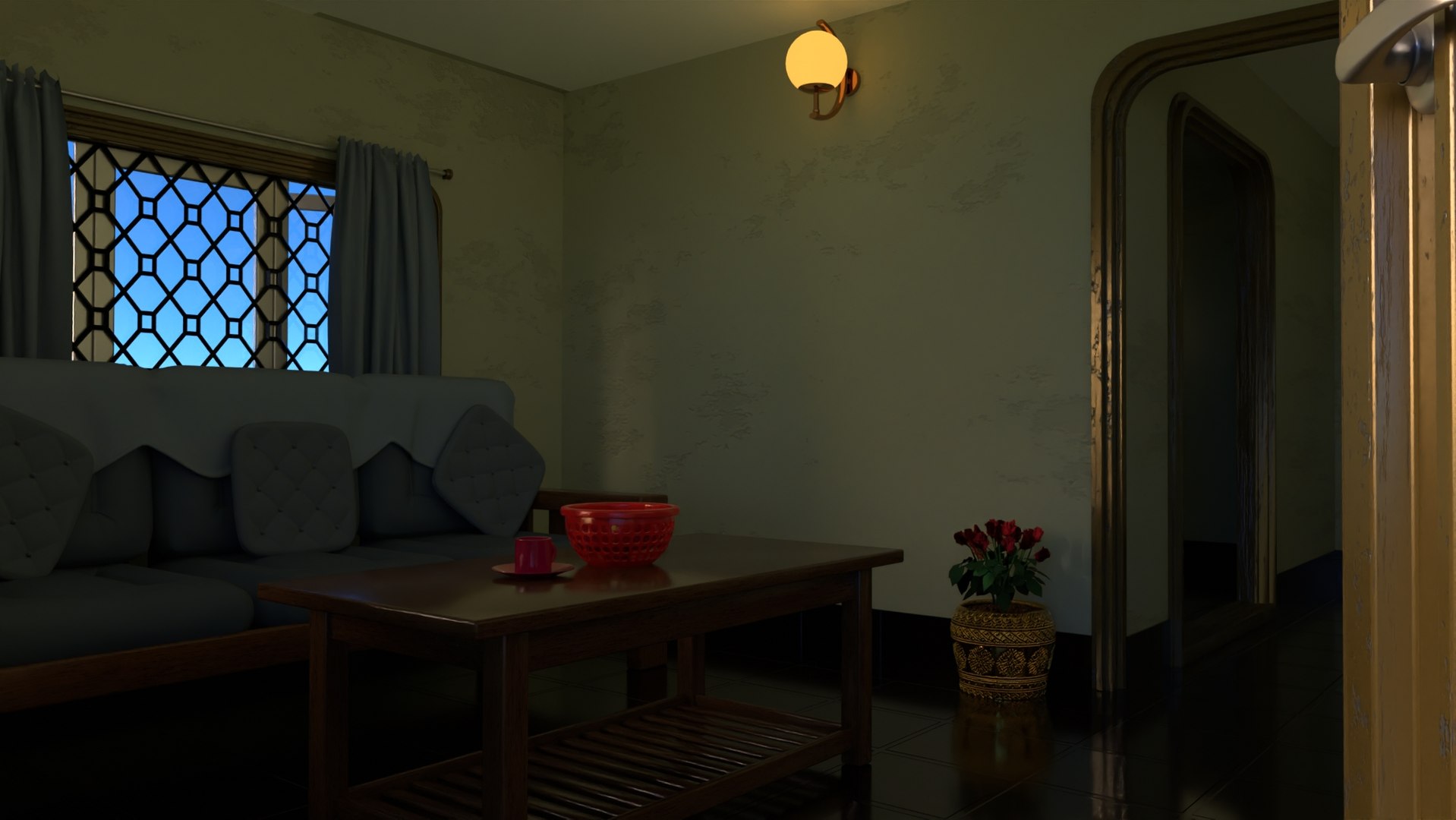 Interior Exterior Full Old House 3D Model - TurboSquid 2286386