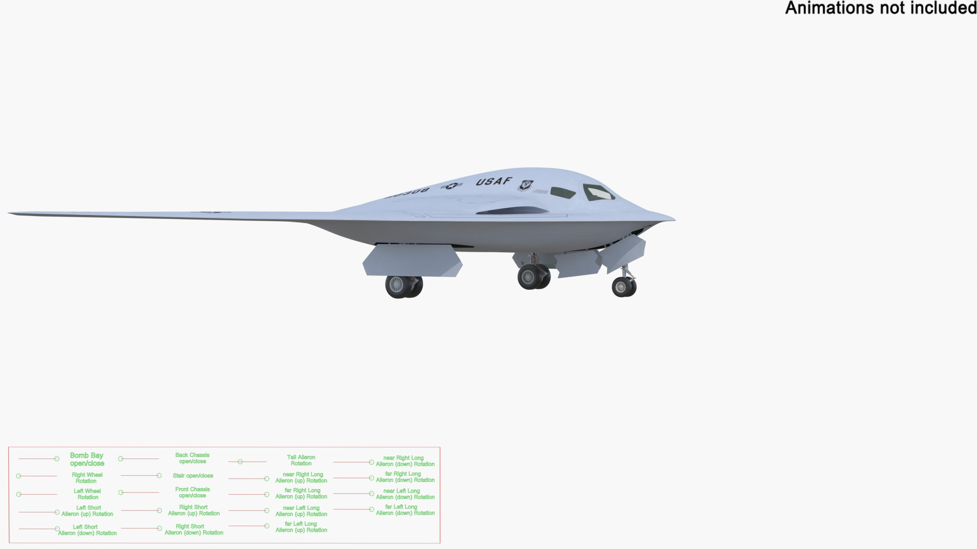 3D B-21 Raider Long-Range Aircraft Rigged - TurboSquid 2098601