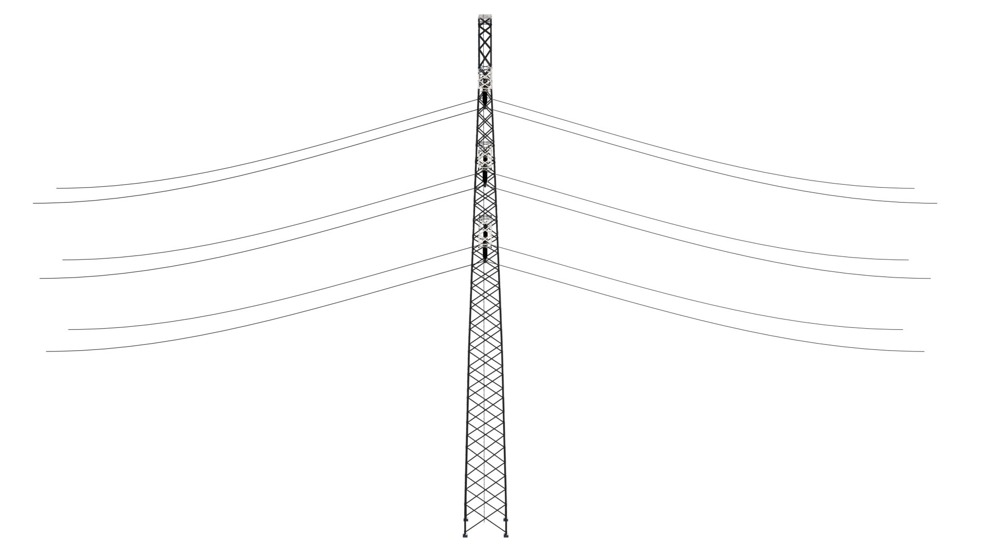 Electric Powerline 3D Model - TurboSquid 1959537