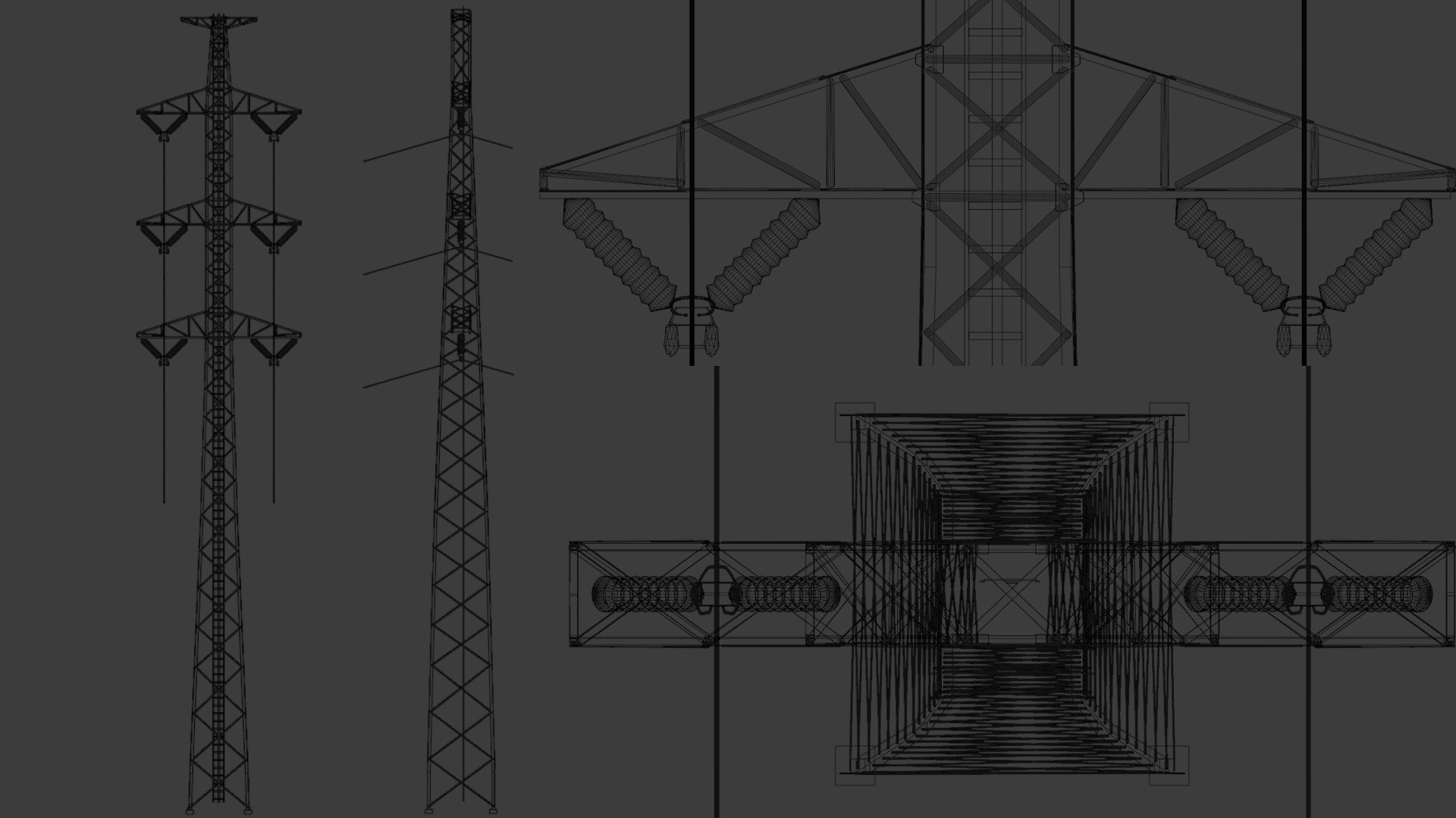 Electric Powerline 3D Model - TurboSquid 1959537