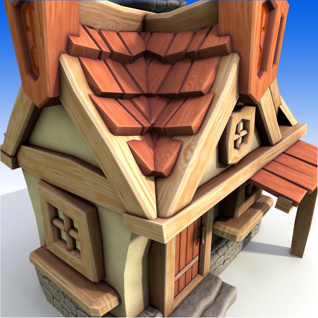 Cartoon House Model - TurboSquid 1431516