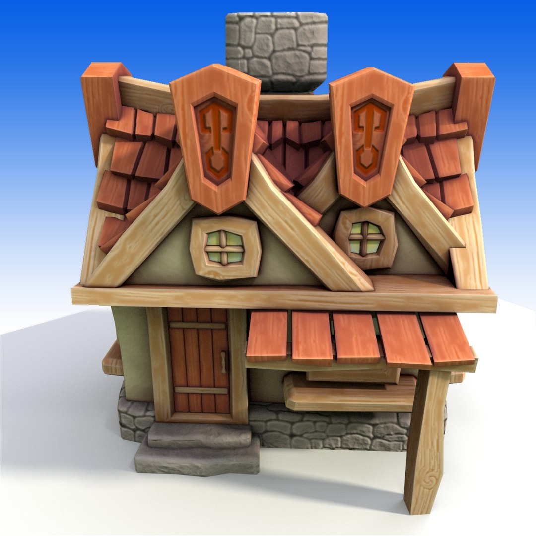 Cartoon House Model - TurboSquid 1431516