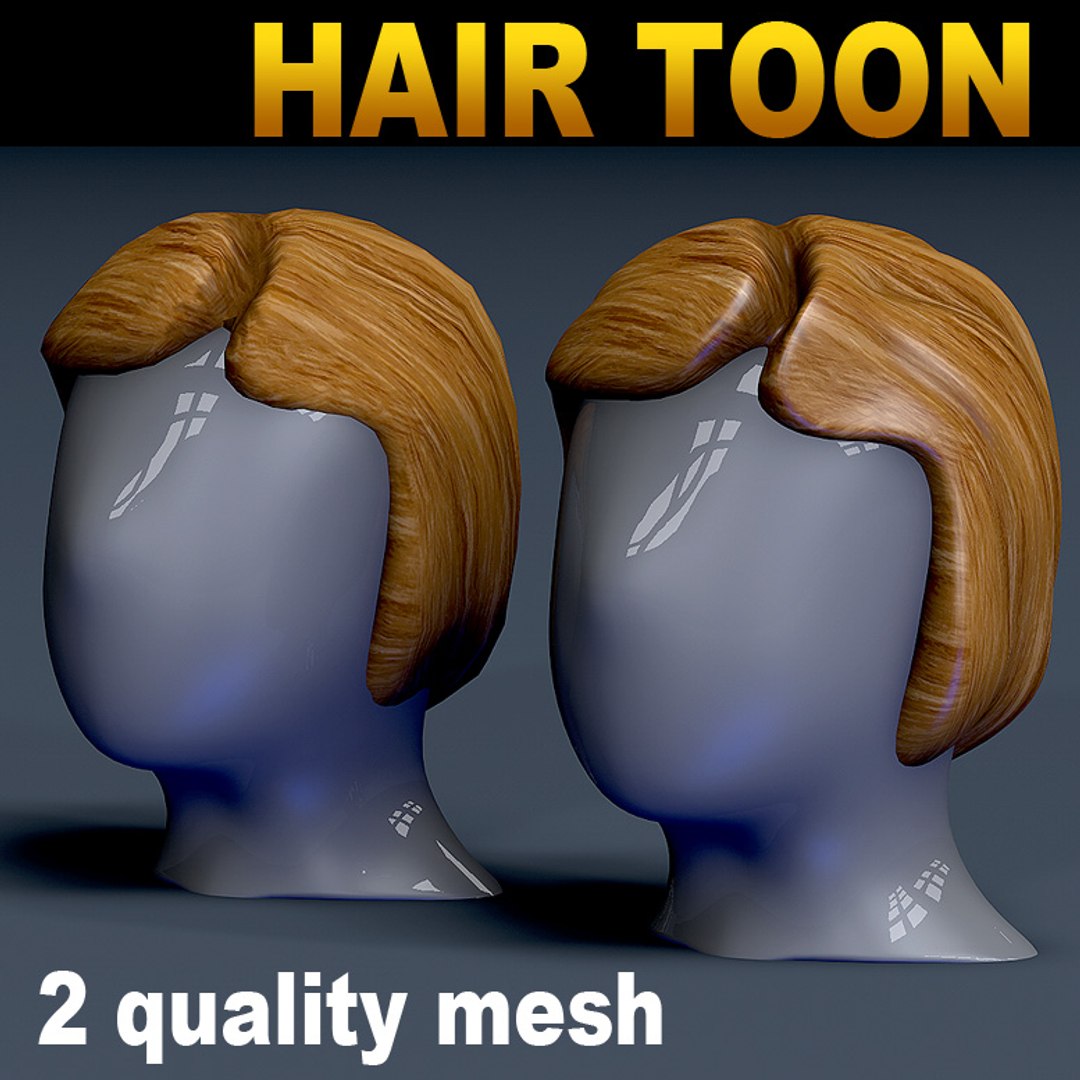 Hair Toon Mesh 3D Model - TurboSquid 1150899